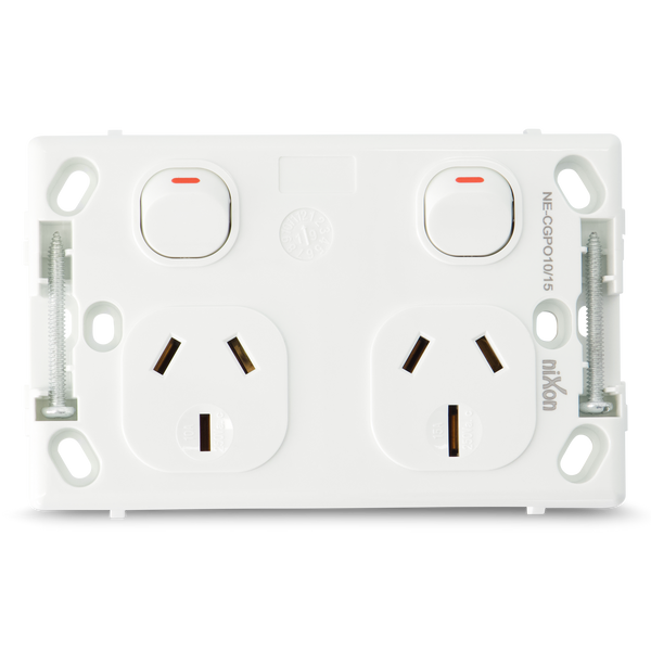 Classic Double 10Amp + 15Amp Powerpoint / GPO Outlet – Nixon Data Comms ...