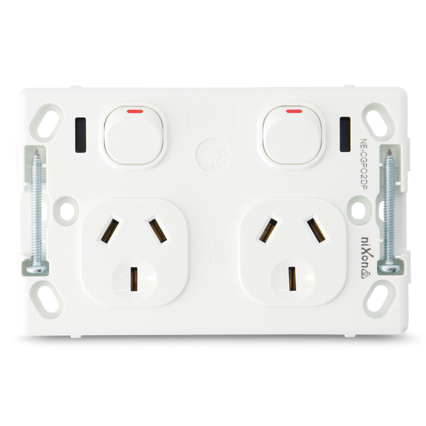 Classic Double 10Amp Powerpoint / GPO Outlet DOUBLE POLE – Nixon Data ...