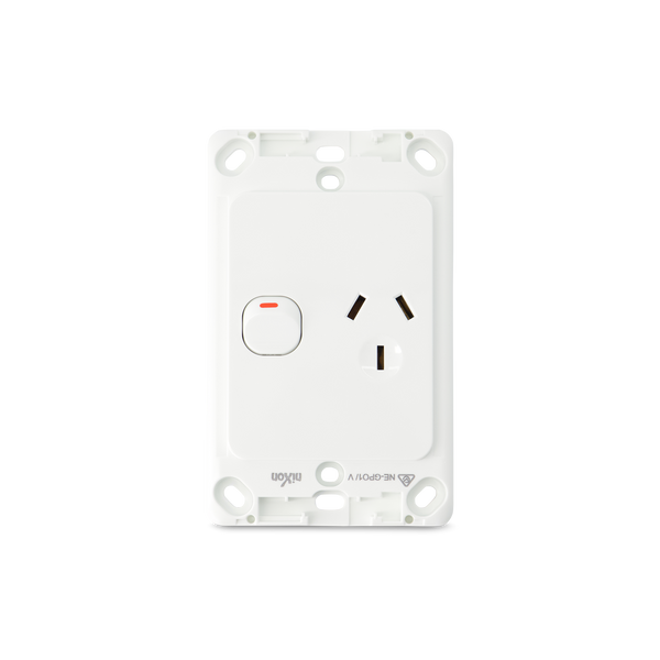 Single 10Amp Powerpoint / GPO Outlet - Vertical – Nixon Data Comms ...