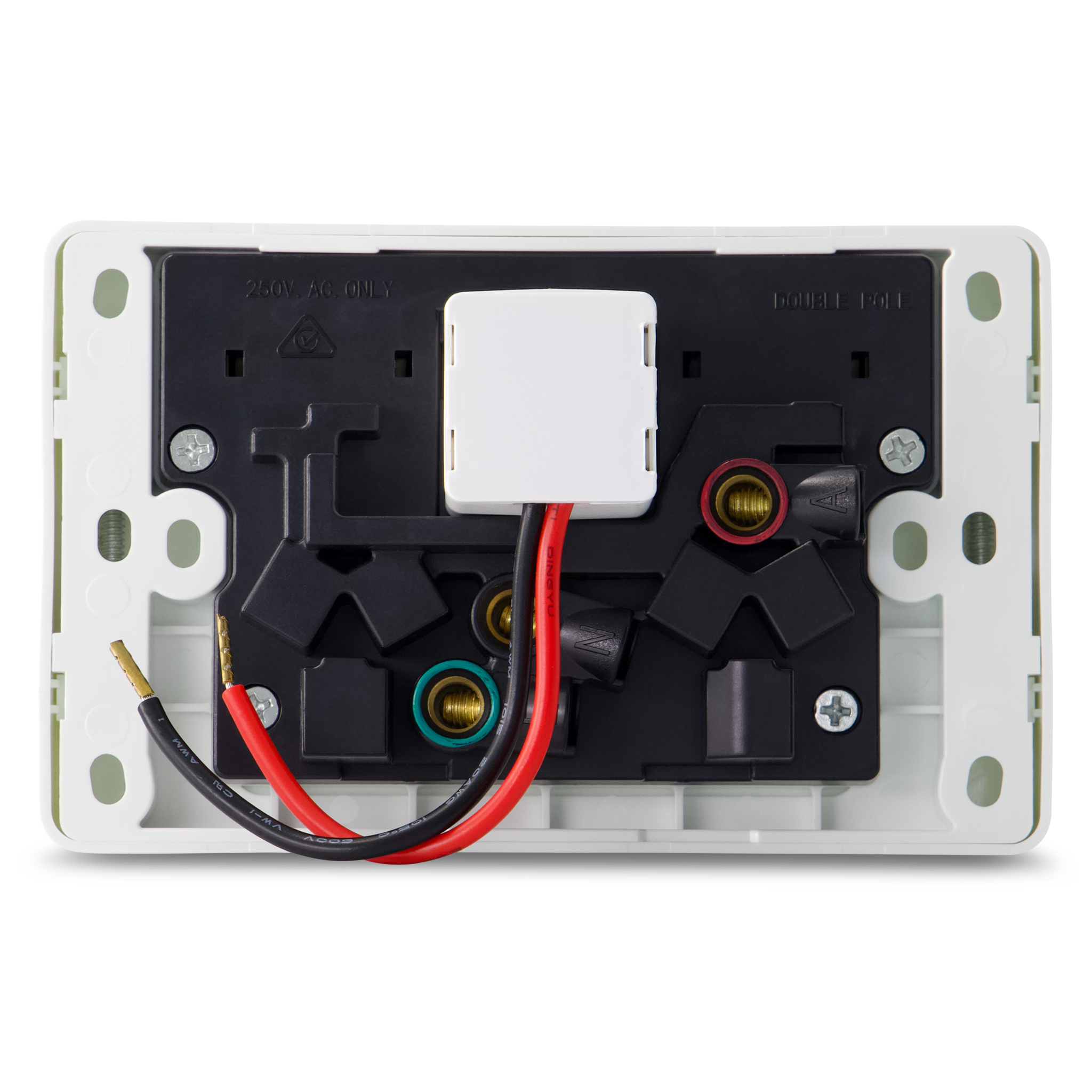 Double 10Amp Powerpoint / GPO Outlet - WITH DOUBLE TYPE A+C USB - DOUB ...