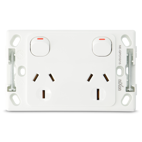 Double 10Amp + 15Amp Powerpoint / GPO Outlet – Nixon Data Comms ...