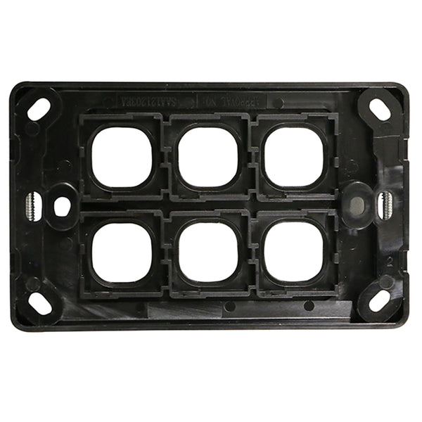 6 Gang - Wall Plate - Black – Nixon Data Comms & Electrical