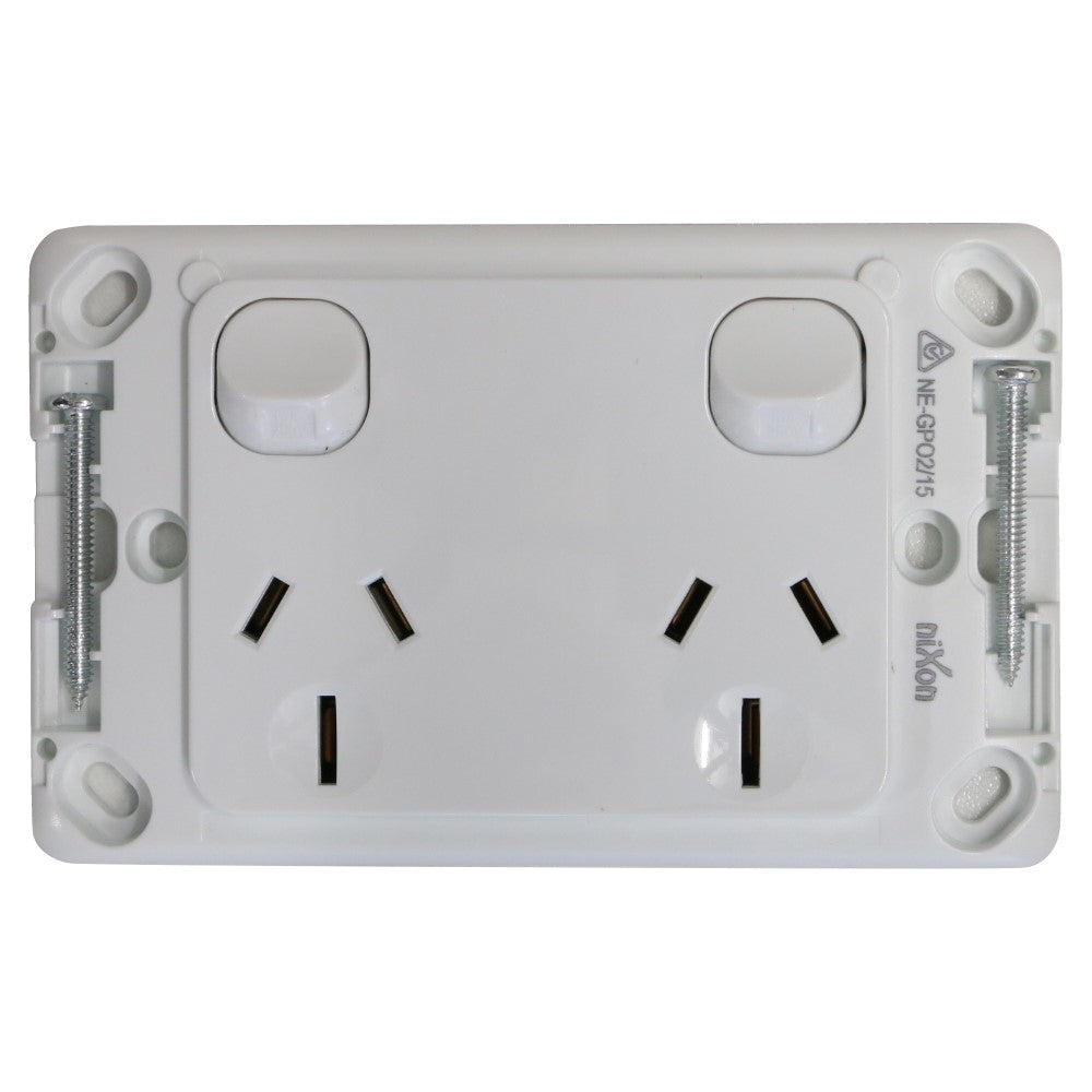 Double 15Amp Powerpoint / GPO Outlet – Nixon Data Comms & Electrical