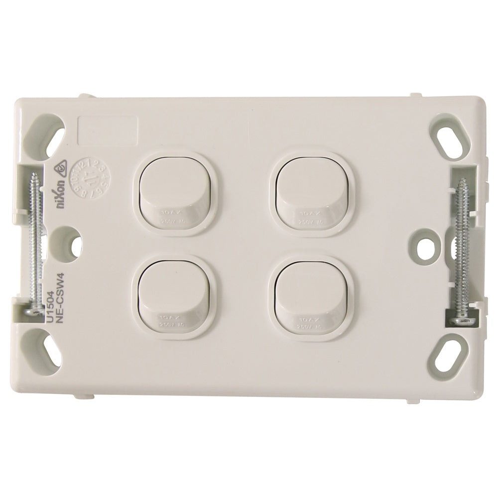 Classic 4 Gang - Wall Switch – Nixon Data Comms & Electrical