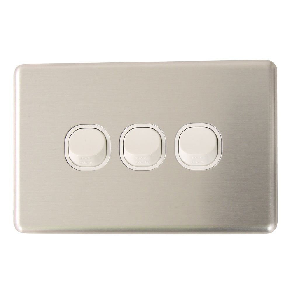 Classic 3 Gang - Brushed Aluminum Cover Plate – Nixon Data Comms ...