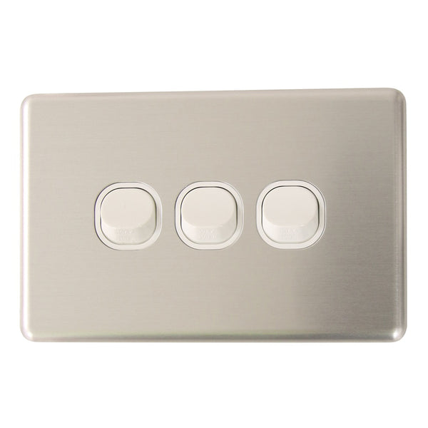 Classic 3 Gang - Brushed Aluminum Cover Plate – Nixon Data Comms ...