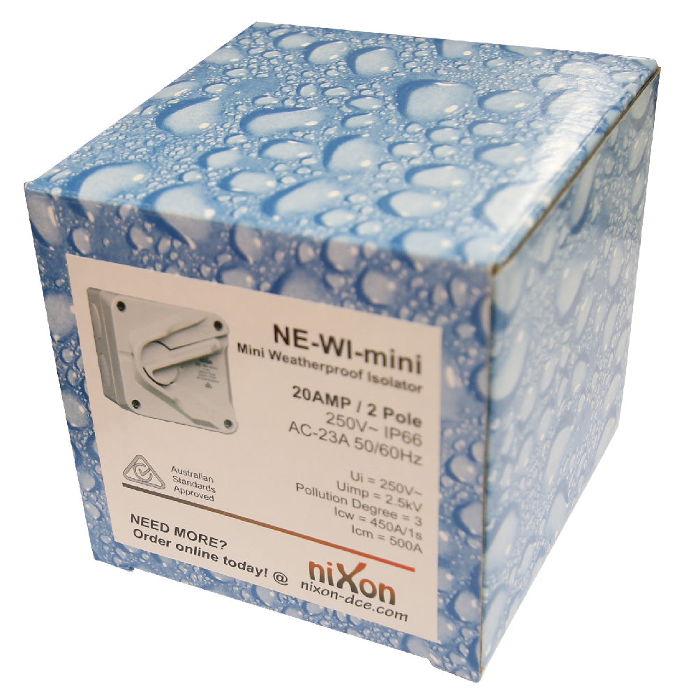 20AMP - Mini Weatherproof Isolator - 2 Pole – Nixon Data Comms & Electrical