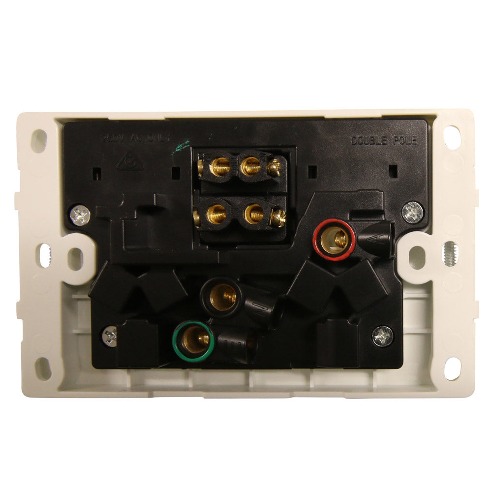 Double 10Amp Powerpoint / GPO Outlet - WITH EXTRA SWITCH - DOUBLE POLE ...